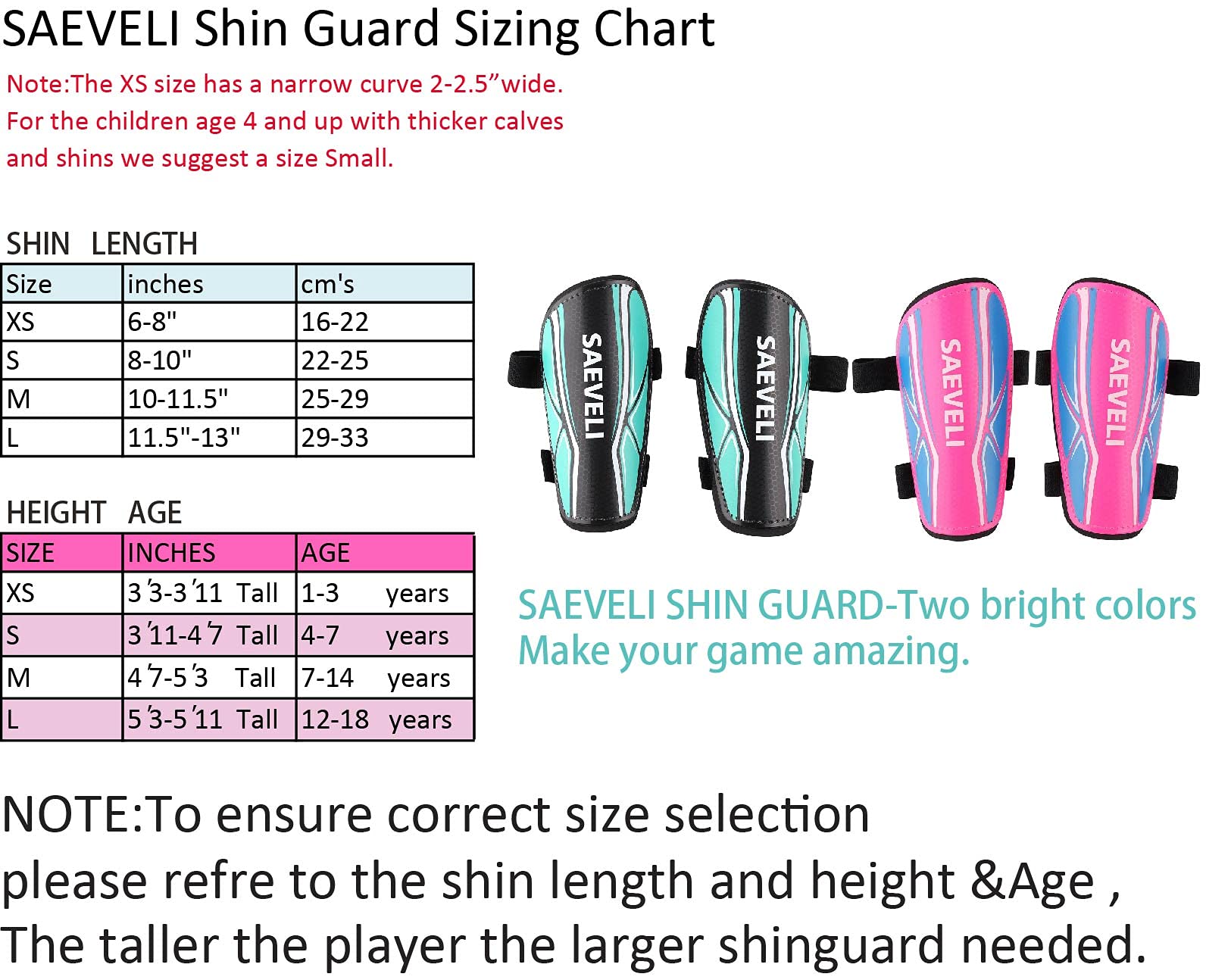 Saeveli Soccer Shin Guards for Toddlers Kids Youth - Lightweight and Durable Shin Pads with Adjustable Straps for Kids 2-14 Years Old Boys and Girls (XS, Pink)