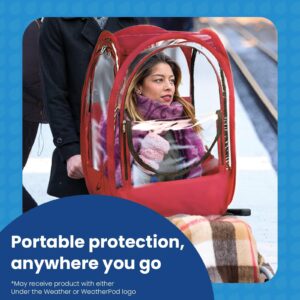 WeatherPod Small Upper-Body Pod with Straps– 1-Person Wearable Weather Protection from Cold, Wind and Rain in Stadium Seating or Standing – Royal Blue