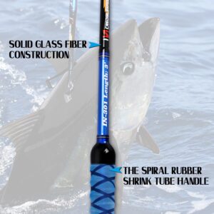 Fiblink Fishing Gaff Portable Fish Gaff with Stainless Steel Fishing Hook,Non-Slip Grip Handle and Fiberglass Shaft for Saltwater Offshore 3'/5'/6' (Length: 5')