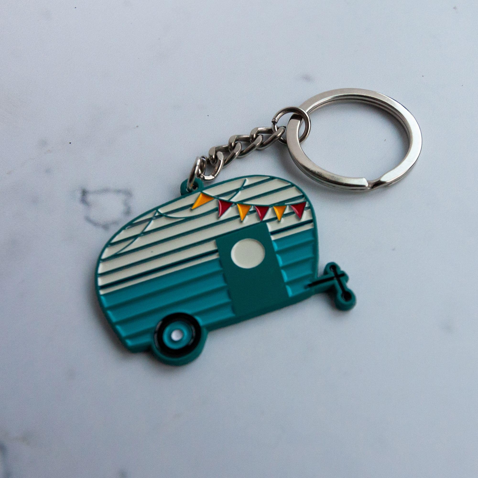 R and R Imports Ford City Pennsylvania Souvenir Camper Metal Keychain