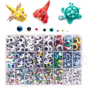 arteza googly eyes, 3000 pieces, variety of sizes, craft supplies for creating puppets, pet rocks, photos, and dolls, easter egg arts and crafts