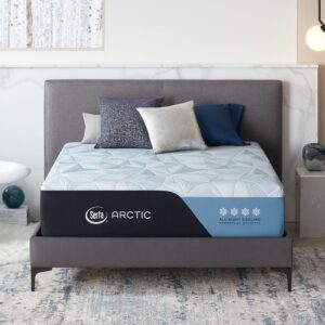 serta arctic premier- 14.5" king firm mattress, usa built, 100-night trial, certipur-us certified