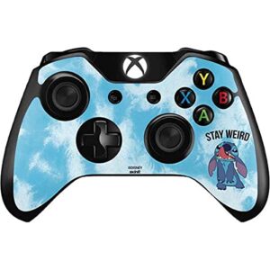 skinit decal gaming skin compatible with xbox one controller - officially licensed disney lilo and stitch stay weird design