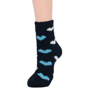 Century Star Womens Fuzzy Socks Super Soft Fluffy Socks Warm Cozy Socks Slipper Socks Sports Athletic Socks Gifts Socks For Christmas 5 Pairs Black Blue One Size