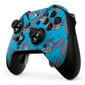 Skinit Decal Gaming Skin Compatible with Xbox One Elite Controller - Officially Licensed Disney Lilo and Stitch Face Expression Pattern Design