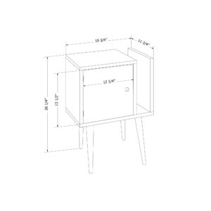 South Shore Kodali Solid End Table with Storage, Natural Wood