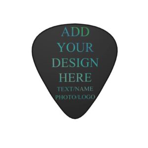 12 PCS Custom Guitar Picks Personalized Your Own Image Text Photo Guitar Plectrums Comfortable Feel Picks for Bass Electric Acoustic Guitars Ukulele Includes 0.46mm 0.71mm 0.96mm