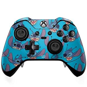 skinit decal gaming skin compatible with xbox one elite controller - officially licensed disney lilo and stitch face expression pattern design