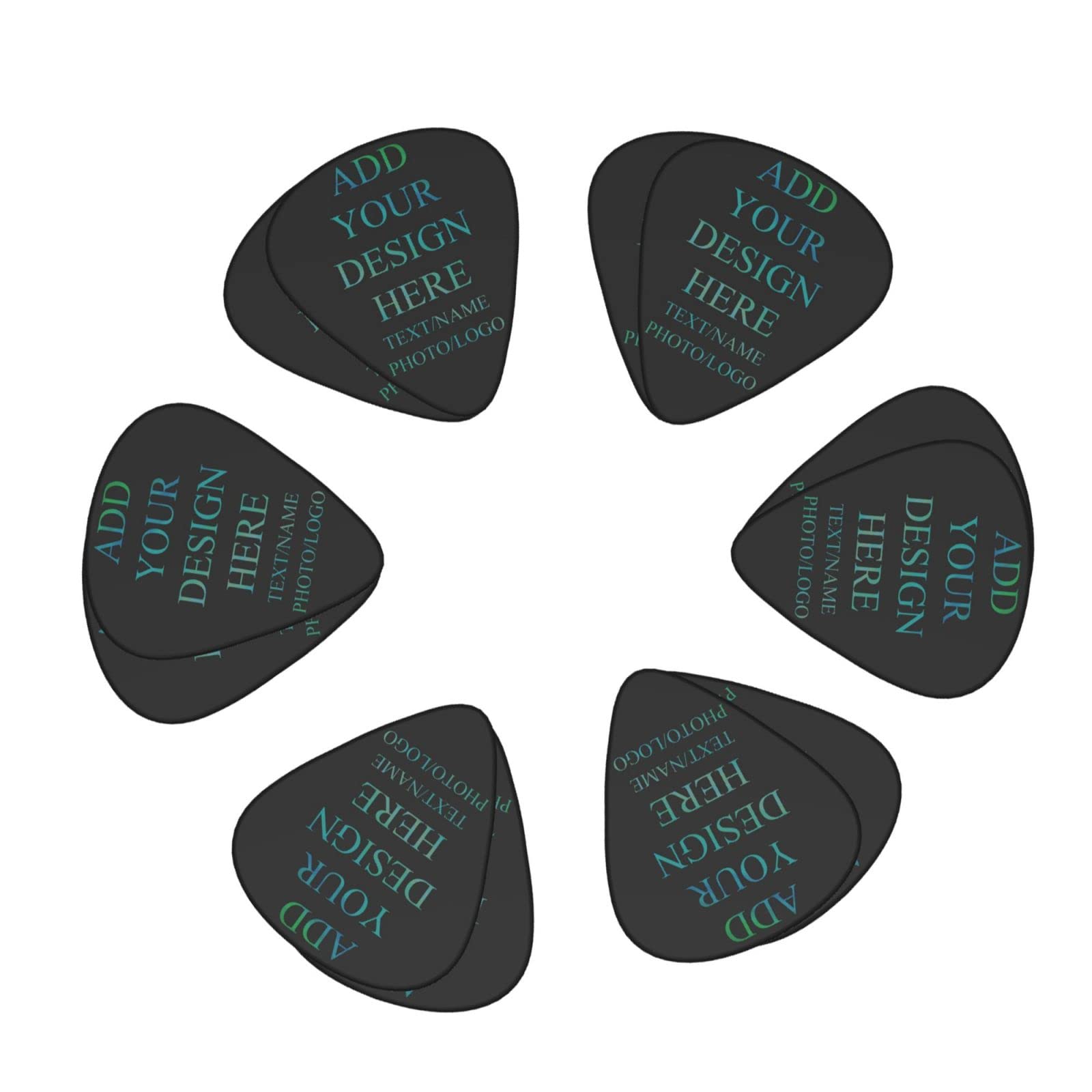 12 PCS Custom Guitar Picks Personalized Your Own Image Text Photo Guitar Plectrums Comfortable Feel Picks for Bass Electric Acoustic Guitars Ukulele Includes 0.46mm 0.71mm 0.96mm