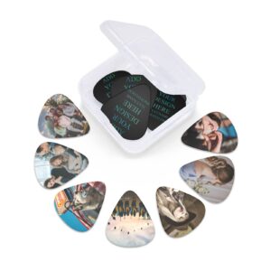 12 pcs custom guitar picks personalized your own image text photo guitar plectrums comfortable feel picks for bass electric acoustic guitars ukulele includes 0.46mm 0.71mm 0.96mm