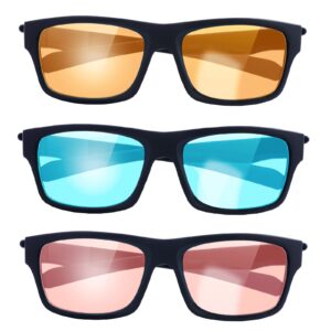 azuza 3 pack 99.99% professional gaming blue light blocking glasses ultimate protection | anti glare anti-fatigue (3 pack # alfa)