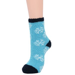 Century Star Womens Fuzzy Socks Super Soft Fluffy Socks Warm Cozy Socks Slipper Socks Sports Athletic Socks Gifts Socks For Christmas 5 Pairs Black Blue One Size