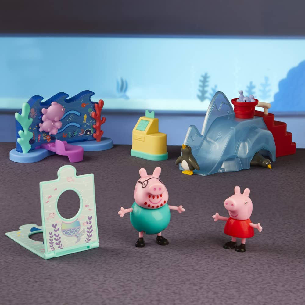 Peppa Pig Peppa’s Aquarium Adventure Playset Preschool Toy: 4 Figures, 8 Accessories Ages 3 and Up