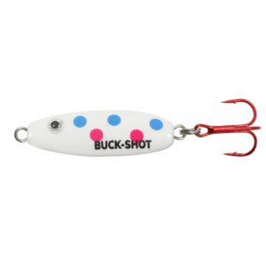 northland fishing tackle buck-shot ice fishing rattle spoon, wonderbread, 1/8 oz, 1/cd