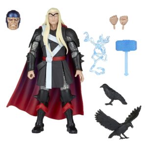 marvel legends series thor herald of galactus comics action figure 6-inch collectible toy, 6 accessories, 1 build-a-figure part