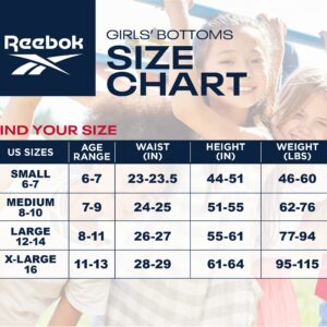 Reebok Girls' Boyshorts Underwear - 4 Pack Soft Seamless Long Leg Boy Shorts - Playground Shorts for Girls (6-16), Size 8-10, Black With Tipping Waistband