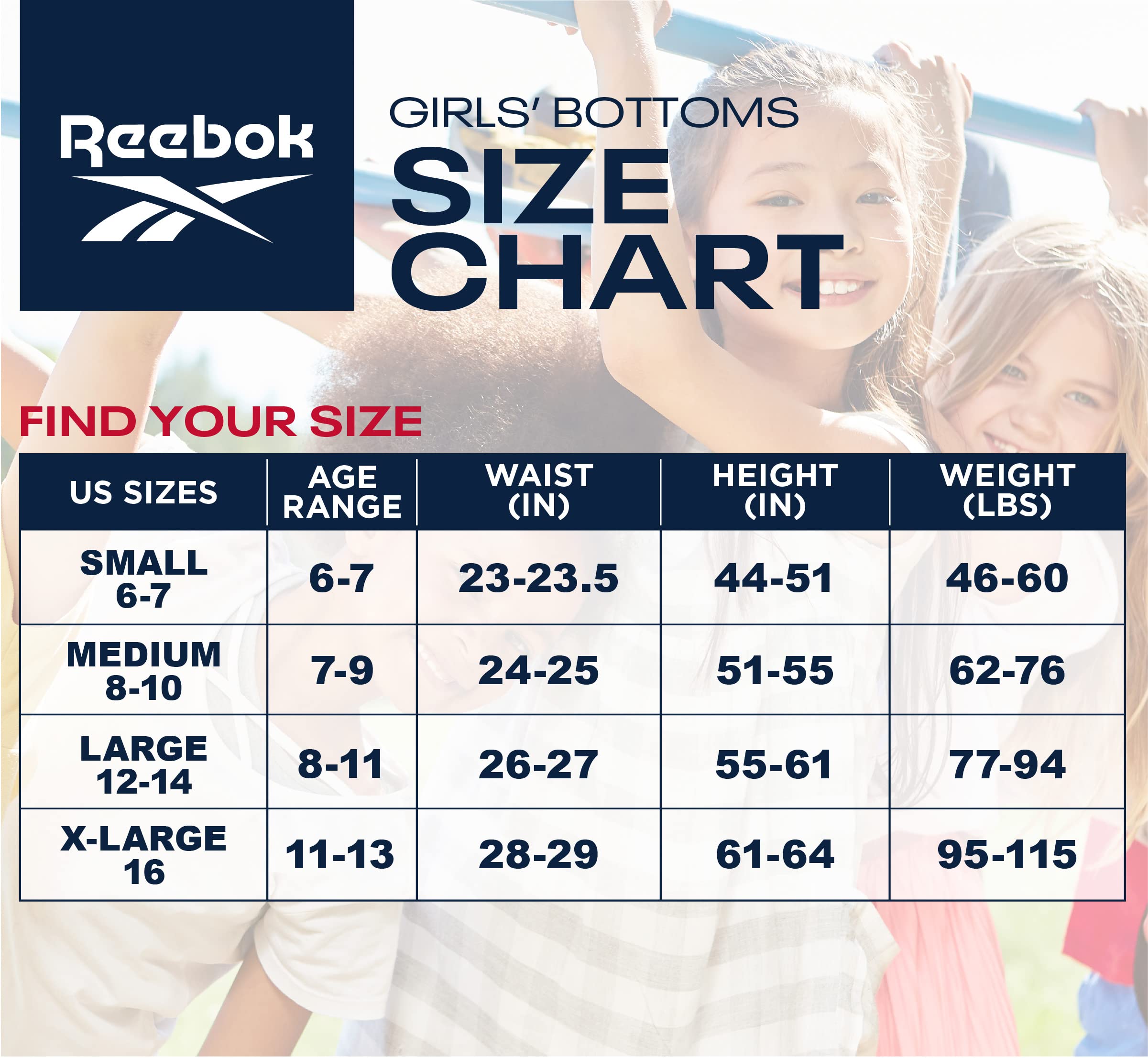 Reebok Girls' Boyshorts Underwear - 4 Pack Soft Seamless Long Leg Boy Shorts - Playground Shorts for Girls (6-16), Size 8-10, Black With Tipping Waistband