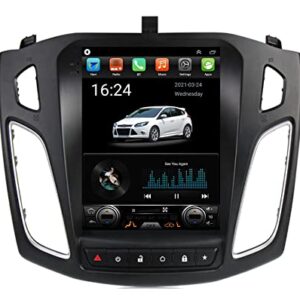 for Ford Focus Radio Upgrade 2012-2018 9.7inch Stereo Replacement Wireless carplay Tesla Style Stereo IPS Touch Screen WiFi GPS Navigation Free Camera