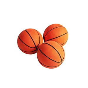 hall of games size 3 basketball, indoor & outdoor 3-pack, 7-inch diameter durable rubber ball, perfect for arcade games