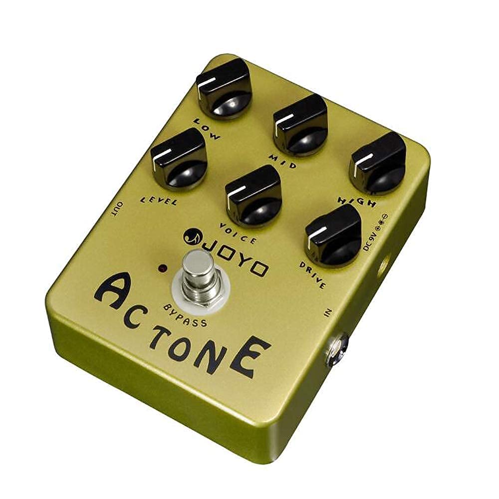 JOYO JF-13 AC Tone Amp Simulator Pedal Bundle with DC 9V Pedal Power Supply (800mA -1A) AC Adapter