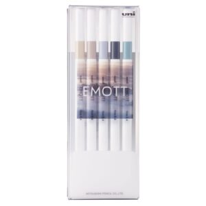 uni emott 5 colors set no.9, nuance color (pemsy5c.no9)