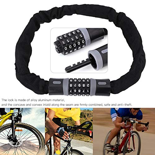 SALUTUY Chain Lock, Bike Coded Lock Anti Theft Lock 0.9m Cycling Accessory Portable for Electric Bicycle