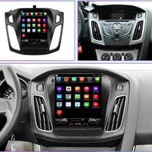 for Ford Focus Radio Upgrade 2012-2018 9.7inch Stereo Replacement Wireless carplay Tesla Style Stereo IPS Touch Screen WiFi GPS Navigation Free Camera