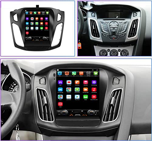 for Ford Focus Radio Upgrade 2012-2018 9.7inch Stereo Replacement Wireless carplay Tesla Style Stereo IPS Touch Screen WiFi GPS Navigation Free Camera