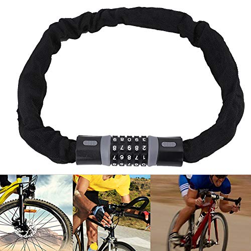 SALUTUY Chain Lock, Bike Coded Lock Anti Theft Lock 0.9m Cycling Accessory Portable for Electric Bicycle