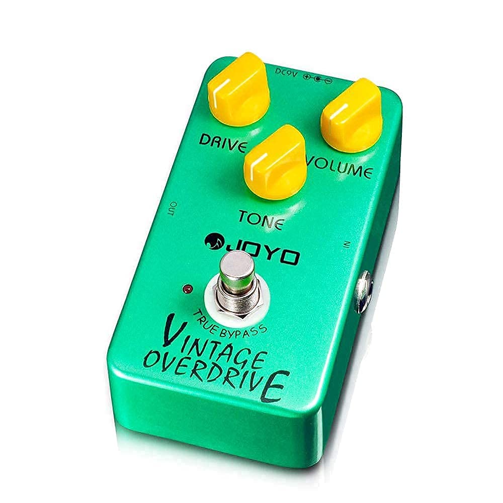 JOYO JF-01 Vintage Overdrive Pedal Bundle with DC 9V Pedal Power Supply (800mA -1A) AC Adapter