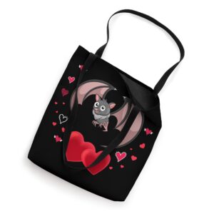 Cute Flying Bat Halloween Spooky Animal Heart Love Bat Tote Bag