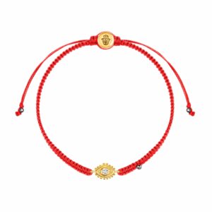 karma and luck powerful protection, red string bracelet & evil eye charm for women, 18k gold plated brass with genuine hematite stone, size 5.5"-7.5”