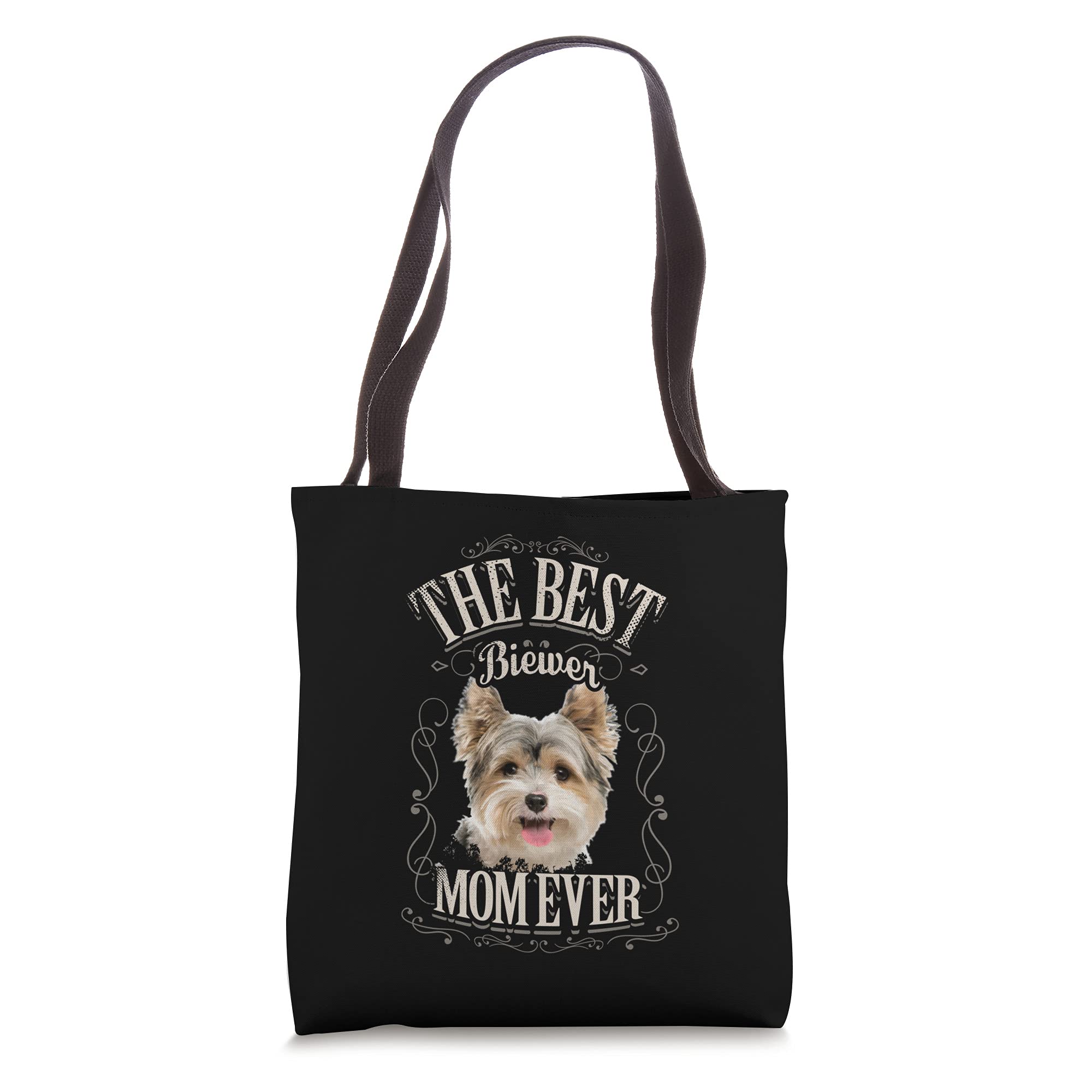 Best Biewer Mom Ever Funny Biewer Terrier Dog Gifts Vintage Tote Bag