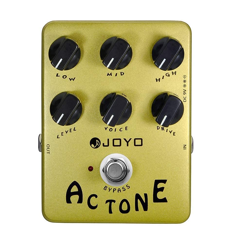 JOYO JF-13 AC Tone Amp Simulator Pedal Bundle with DC 9V Pedal Power Supply (800mA -1A) AC Adapter