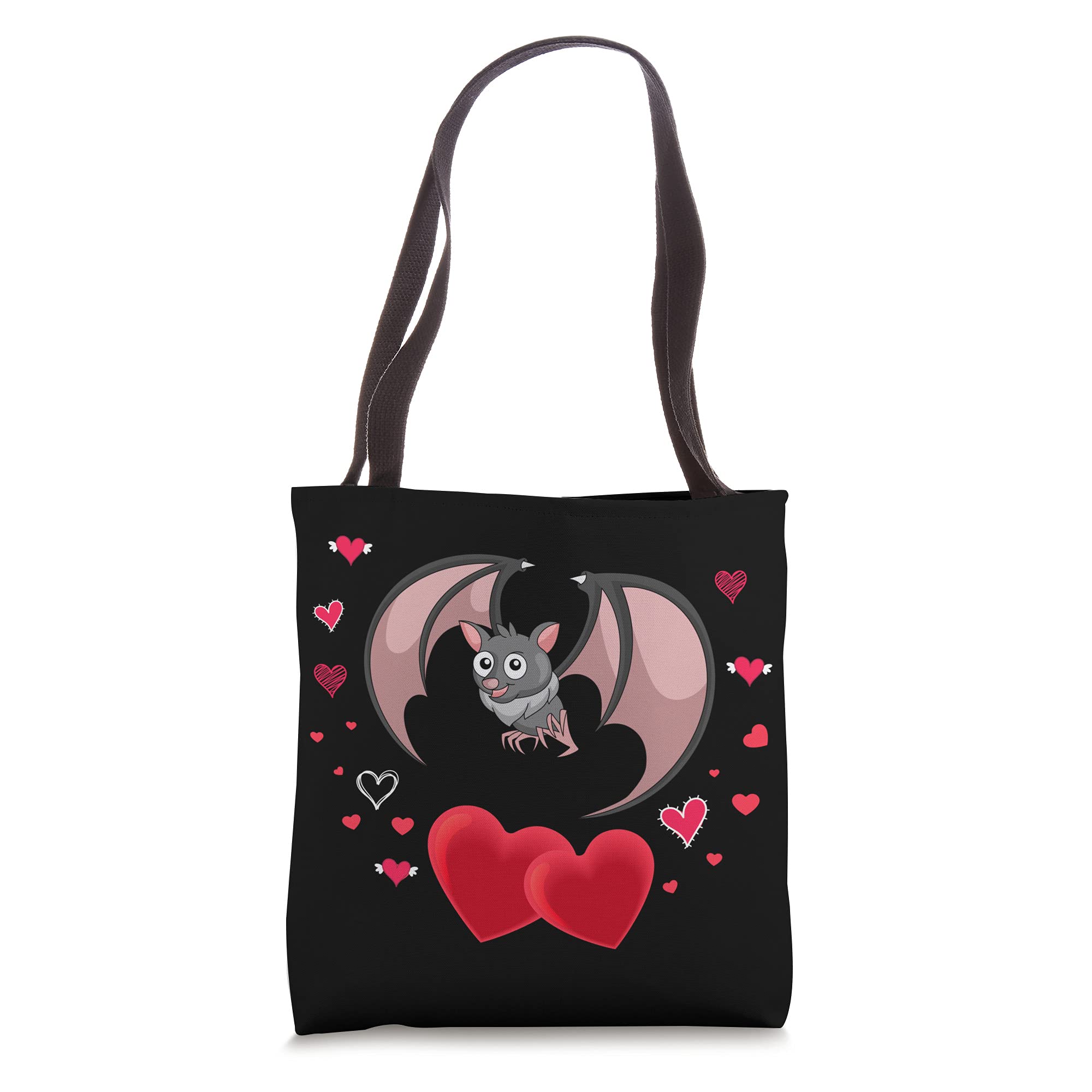 Cute Flying Bat Halloween Spooky Animal Heart Love Bat Tote Bag