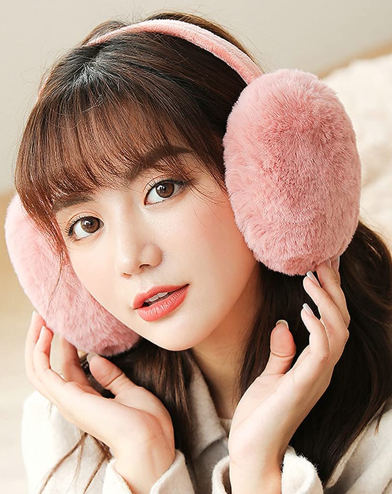 Ear Muffs Warm Furry Earmuffs Ear Warmers for Women Girls, Winter Faux Fur Ear Covers for Outdoor Use