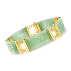 ross-simons jade dragon bracelet with 18kt gold over sterling. 7 inches