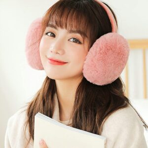 Ear Muffs Warm Furry Earmuffs Ear Warmers for Women Girls, Winter Faux Fur Ear Covers for Outdoor Use