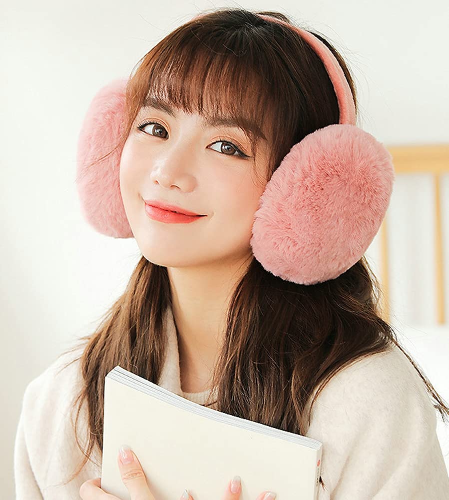 Ear Muffs Warm Furry Earmuffs Ear Warmers for Women Girls, Winter Faux Fur Ear Covers for Outdoor Use