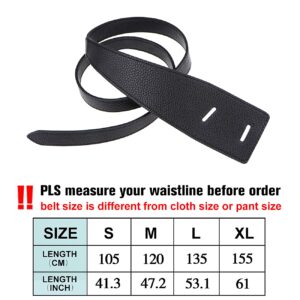 Glamorstar Women Leather Belts Vintage Irregular Waist Belt for Dresses Tie Knot Waistband Belt Black 120CM/47.2IN