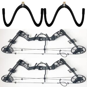 auxphome 2 pack bow wall storage display rack bow hanger hooks wall holder wall mount storage and display your bow, no scratches - hold up to 20 lbs - hold 2 bow - no bow