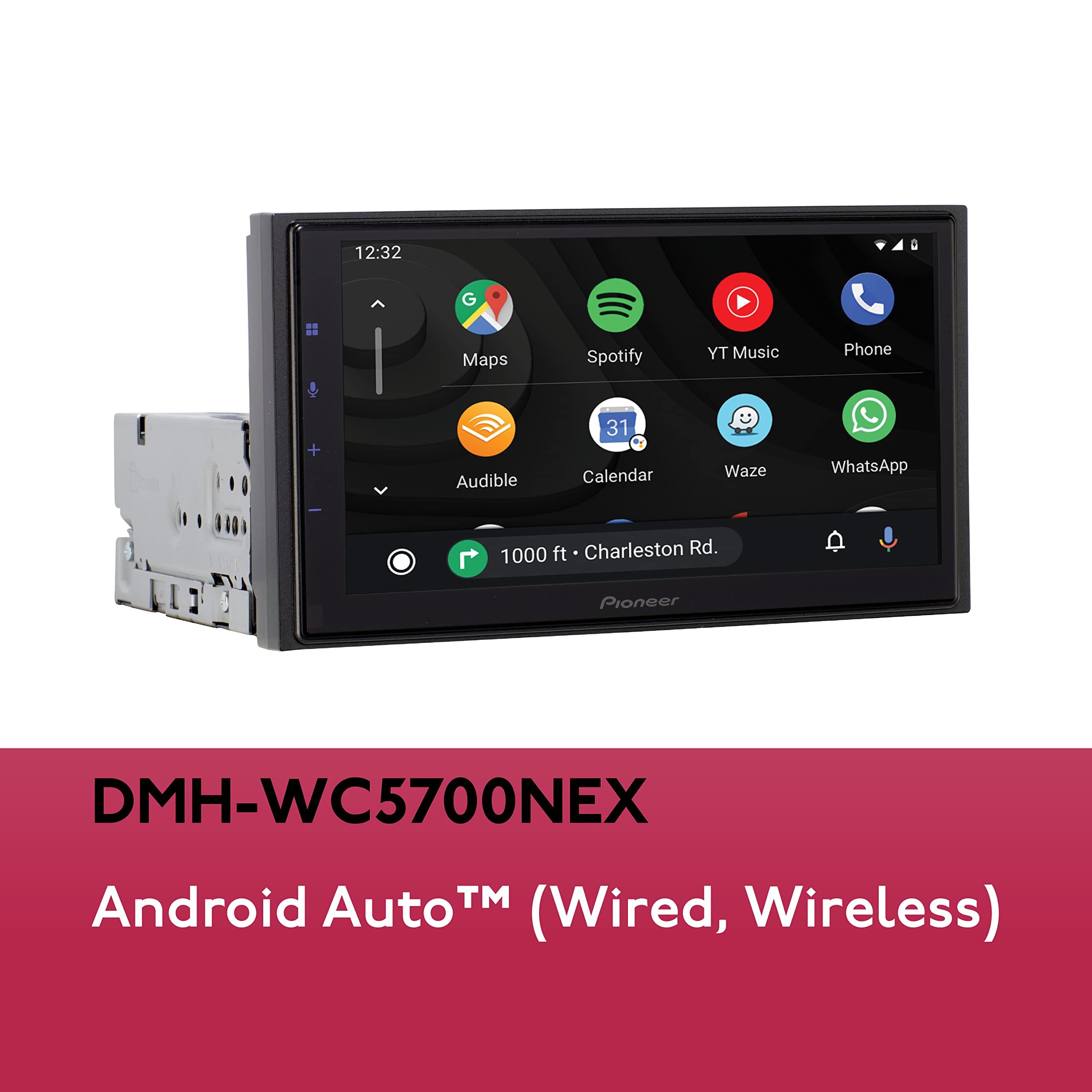 PIONEER CAR DMHWC5700NEX 6.8-inch Multimedia Digital Media Receiver with Wireless or Wired Apple CarPlay, Android Auto, Amazon Alexa, Android Auto, Apple CarPlay, Bluetooth