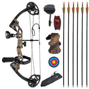 southland archery supply hero junior youth compound bow package 10-29 lbs (camo)