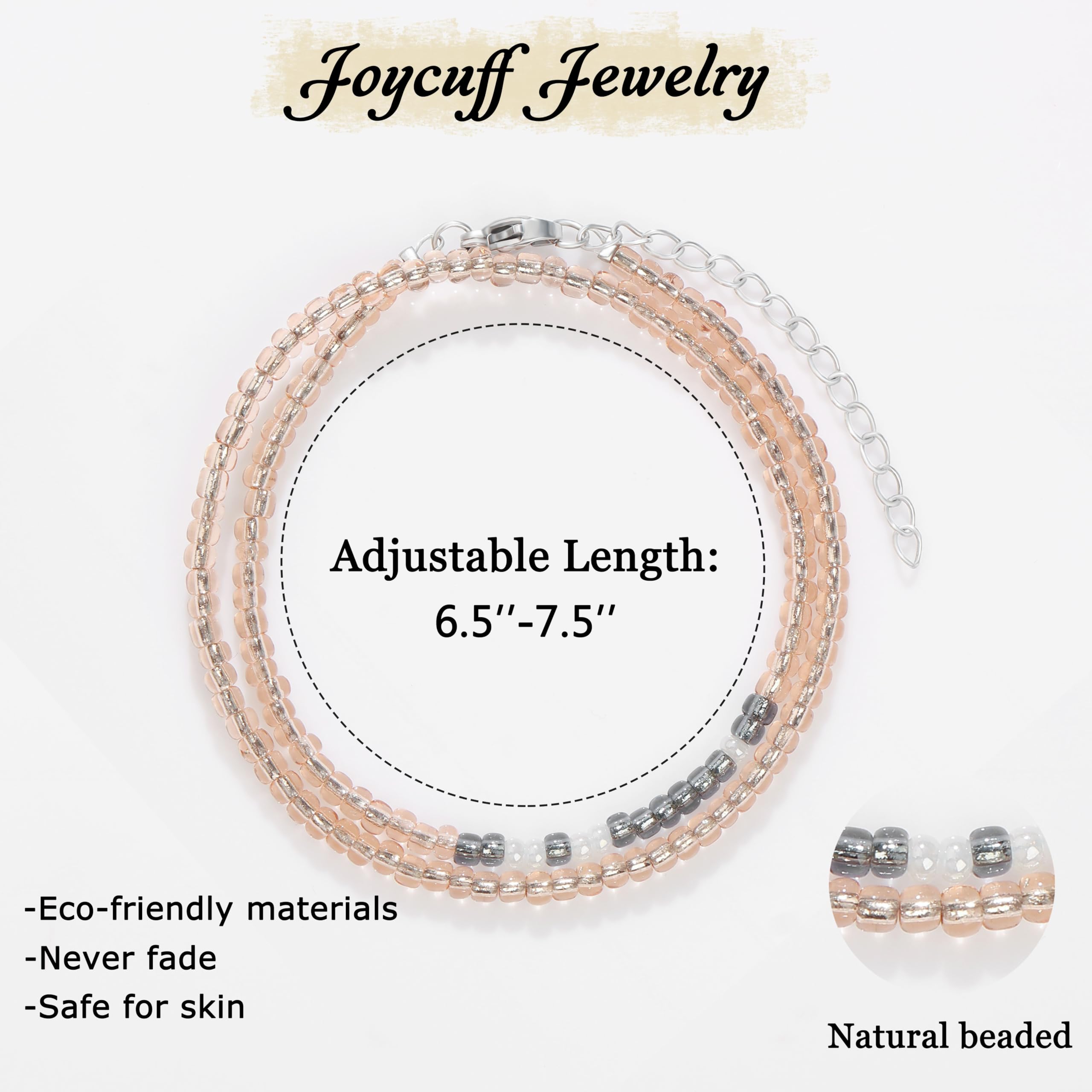 Funny Gifts for Friend Morse Code Bracelets for Women Inspirational Hidden Message Jewelry Birthday Christmas Gifts for Her Best Friend Sister Adjustable Bead Wrap Bracelets Brave and Beautiful