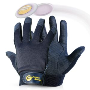 friction gloves - disc golf gloves - rubberized palm and fingers for amazing grip on all your throws - perfect for driving & putting - play your best in any weather - (adult xl)