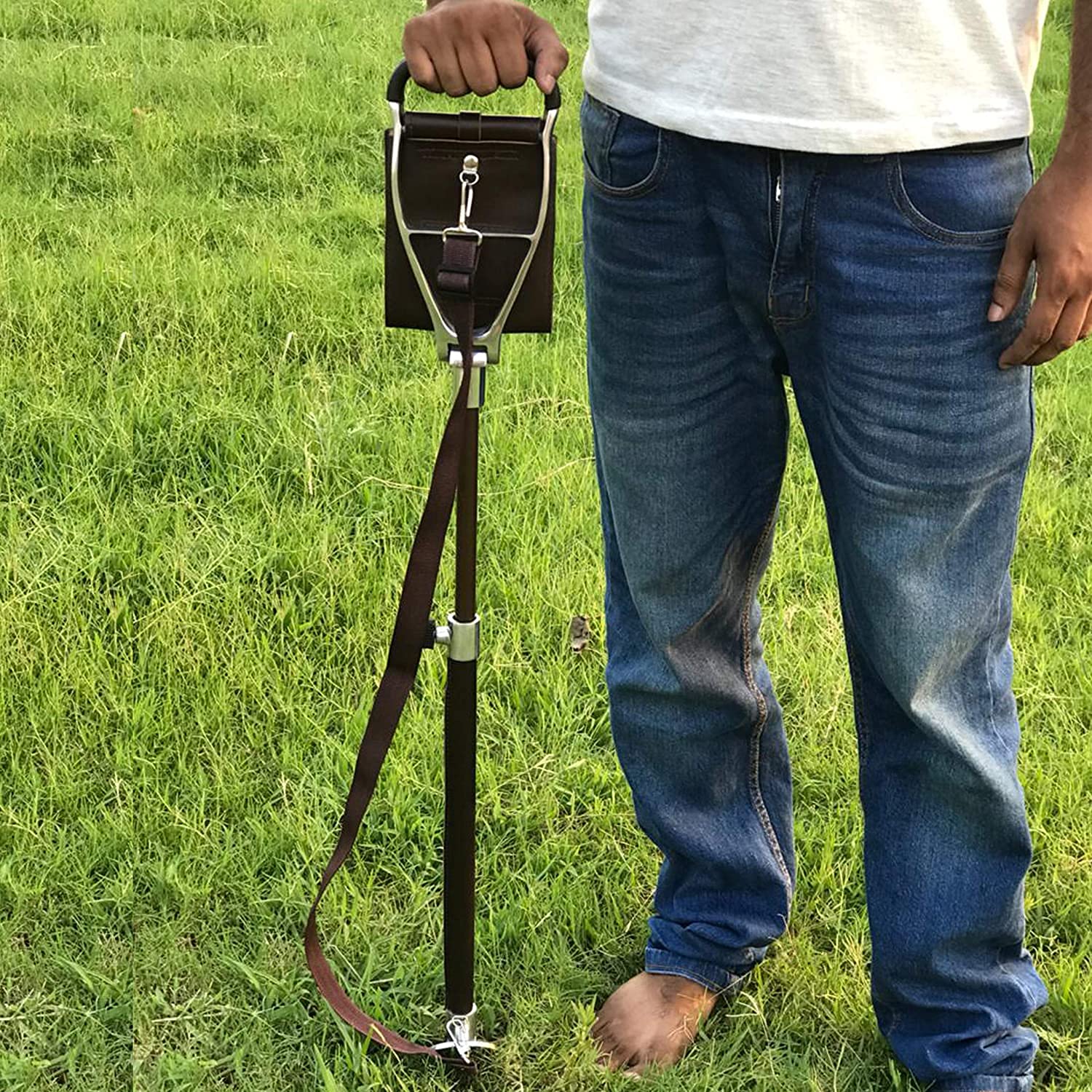 Shooting Seat Stick | Quality Hunting Stick | Adjustable Antique Brown Shooting Stick | Very Durable Leather Seat Folding Chairs | Lightweight Walking Stick | Hunting Equipment