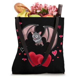 Cute Flying Bat Halloween Spooky Animal Heart Love Bat Tote Bag