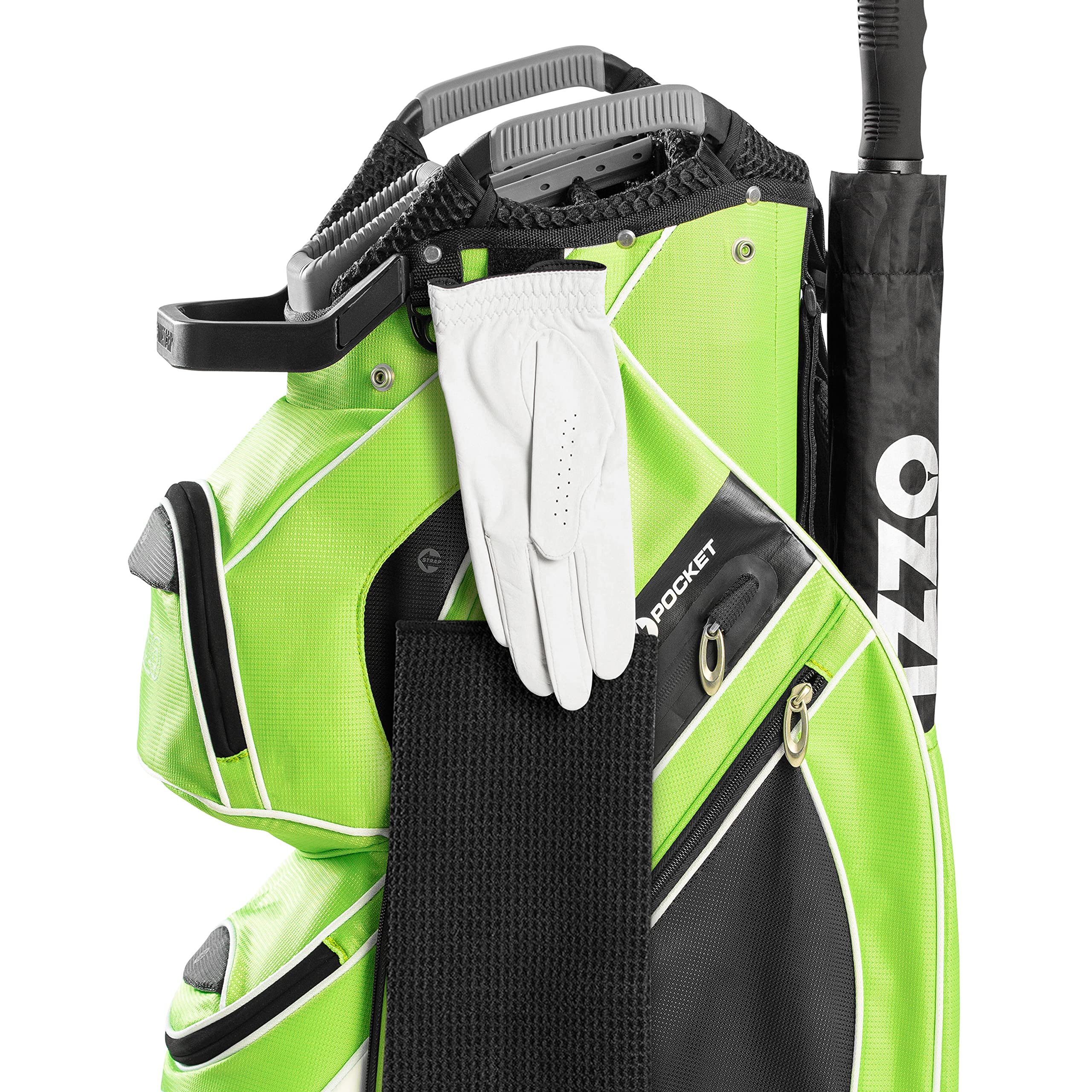 IZZO Golf Transport Golf Cart Bag Perfect for Riding or a Push cart - Lime, Black, White