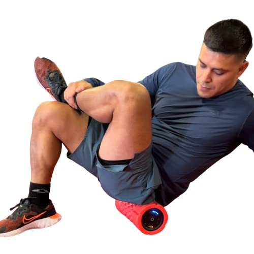 Ricks-ter Vibrating Foam Roller Intense 5-Speed Massage & Exercise Body Roller - Deep Tissue Trigger Point Performance, Back Muscle Recovery - Rechargeable