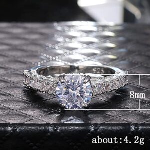 CZCLMLT Exquisite quality 925 sterling silver ladies wedding ring fashion zircon ring jewelry (6)